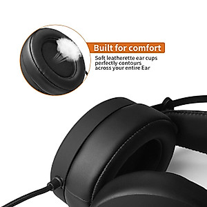 NUBWO Gaming headsets PS4 N7 Stereo Xbox one Headset Wired PC Gaming Headphones with Noise Canceling Mic , Over Ear Gaming Headphones for PC/MAC/PS4/Xbox one (Renewed)