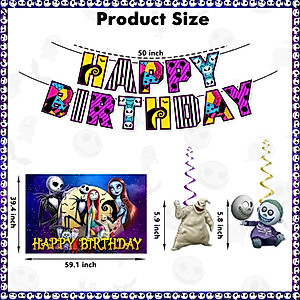 106 Pcs Christmas Decorations, Christmas Party Supplies Christmas Balloons Plates Cake Topper Banner Hanging Swirls Christmas Halloween Party Decorations