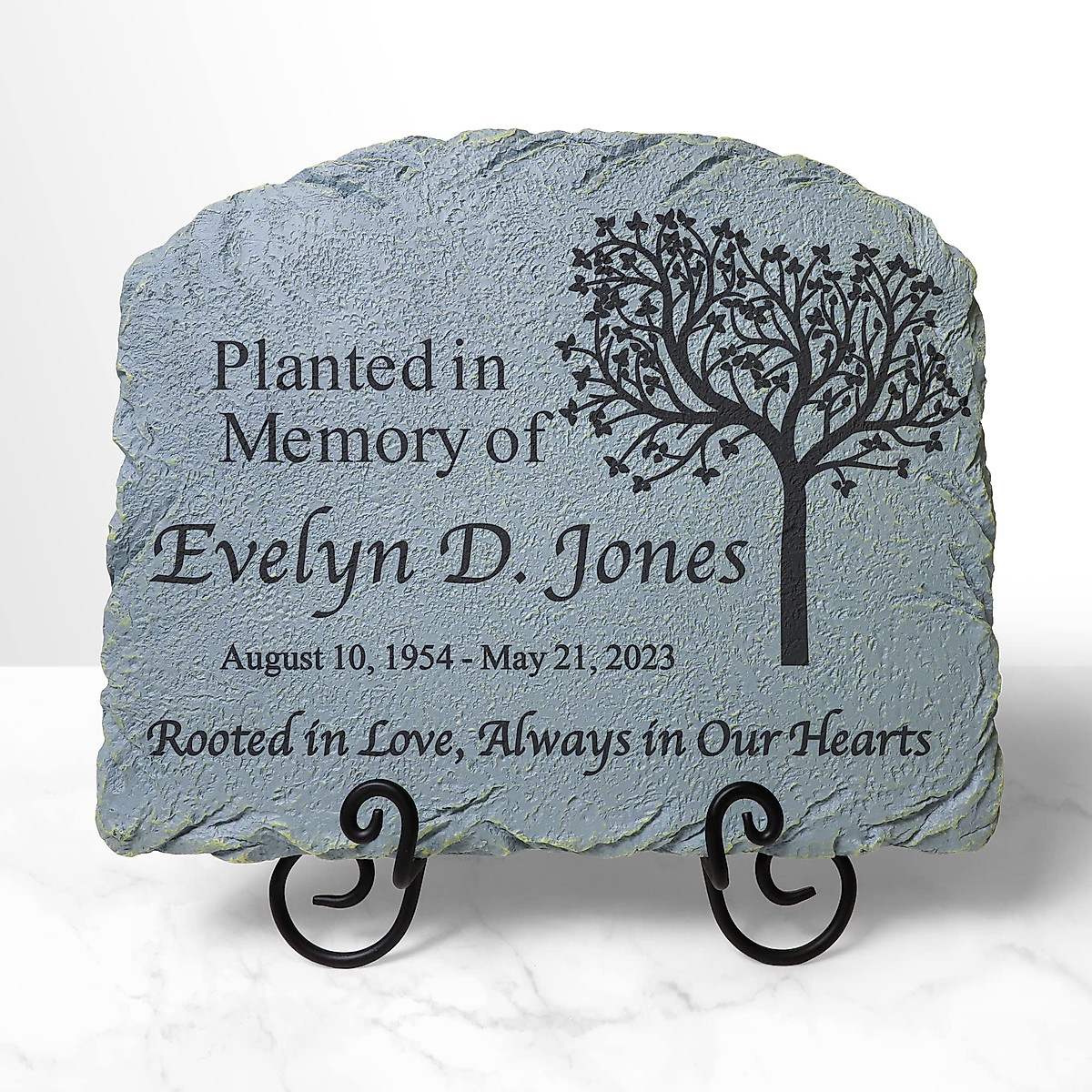 Let's Make Memories Personalized Rooted in Love Memorial Garden Marker - Sympathy - Condolences