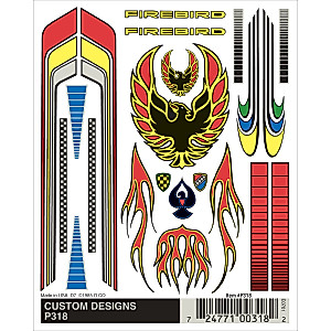 Woodland Scenics Pine Car Derby Dry Transfer Decal 4 by 4.75-Inch Sheet, Customs Designs