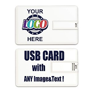 MEINAMI Customized Credit Card USB Flash Drive Thumb Drive Personalized Memory Stick 32GB 50 Pack