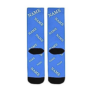 Custom Dog Face Socks Personalized Solid Color Custom Name Face Crew Socks for Women Men
