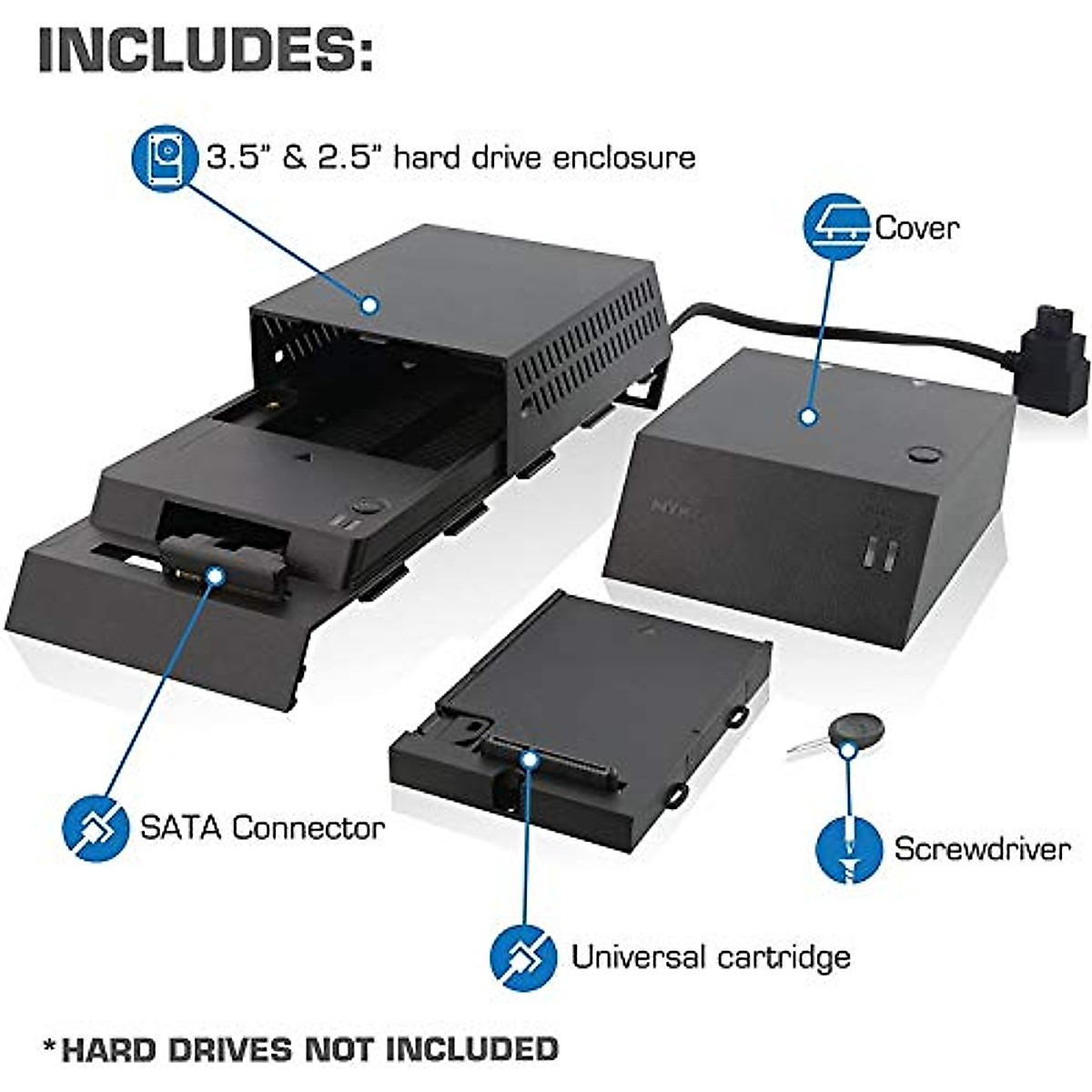 Storite Storage Expansion for PS4, Hard Drive DataBank (GameBar) (PS4 4TB Expansion)