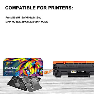 Toner Bank Compatible Toner Cartridge Replacement for HP 48A CF248A Toner Cartridge HP Pro M15w MFP M29w M28w Toner M15a M28a M29a M16a M16w M15 M29 M28 M31 Toner Printer Ink (Black, 2-Pack)