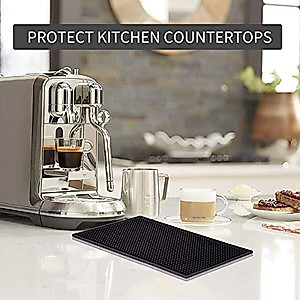 Bar Mat for Cocktail and Coffee Bar 6" x 12" Rubber Bar Service Spill Mat for Cocktail Bartender Coffee Bar or Countertop Mats Glass Drying Mat