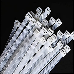 White zip ties 18 inch Large Cable ties wraps100 pcs/Pack outdoor use Long plastic ties with 60 Pounds tensile
