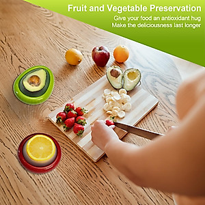 4PCS Silicone Food Storage Containers, Fruit And Vegetable saver, Silicone Food Savers-Fruit And Vegtable Storage Containers Set For Fridge