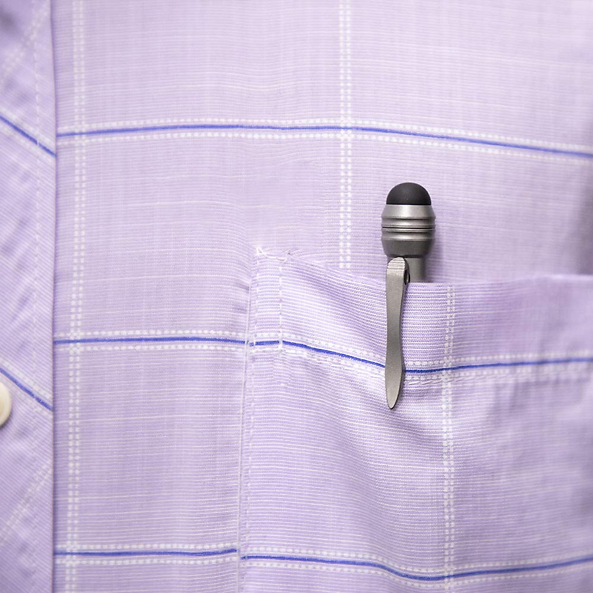 TACRAY Titanium Stylus Mini Pen, Bolt Action Small Pen with Branded Lamy Refill, Pocket Clip EDC Pen for Touch Screens