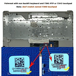 Replacement Upper Case Palmrest for HP 17-by 17-CA 17T-by 17Z-CA 17t-by400 17-by0026cy 17z-ca300 Series Laptop Non-Backlight Keyboard Assembly with ODD Top Cover L92785-001 Natural Silver