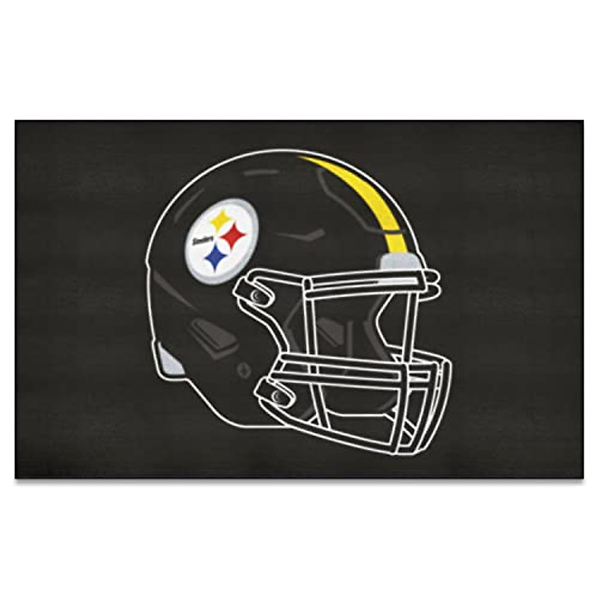 FANMATS 5829 Pittsburgh Steelers Starter Mat Accent Rug - 19in. x 30in. | Sports Fan Home Decor Rug and Tailgating Mat - Steelers Helmet Logo