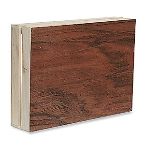 The Lucky Clover Trading Two Slat Rectangular Wood Crate, Natural