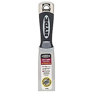 HYDE Flex KNIFE1.5 SS 06108 Pro 1-1/2-Inch Flexible Putty Knife, Stainless Tool, 1-1/2"