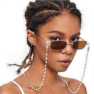 Sither Pearl Sunglasses Chain Reading Glasses Chain Strap Necklace for Women