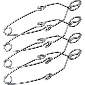 MEETOOT 4pcs Steel Wire Test Tube Clamp 145mm Fit for 5-40mm Tube for Laboratory Experiment Testing Holder Tool