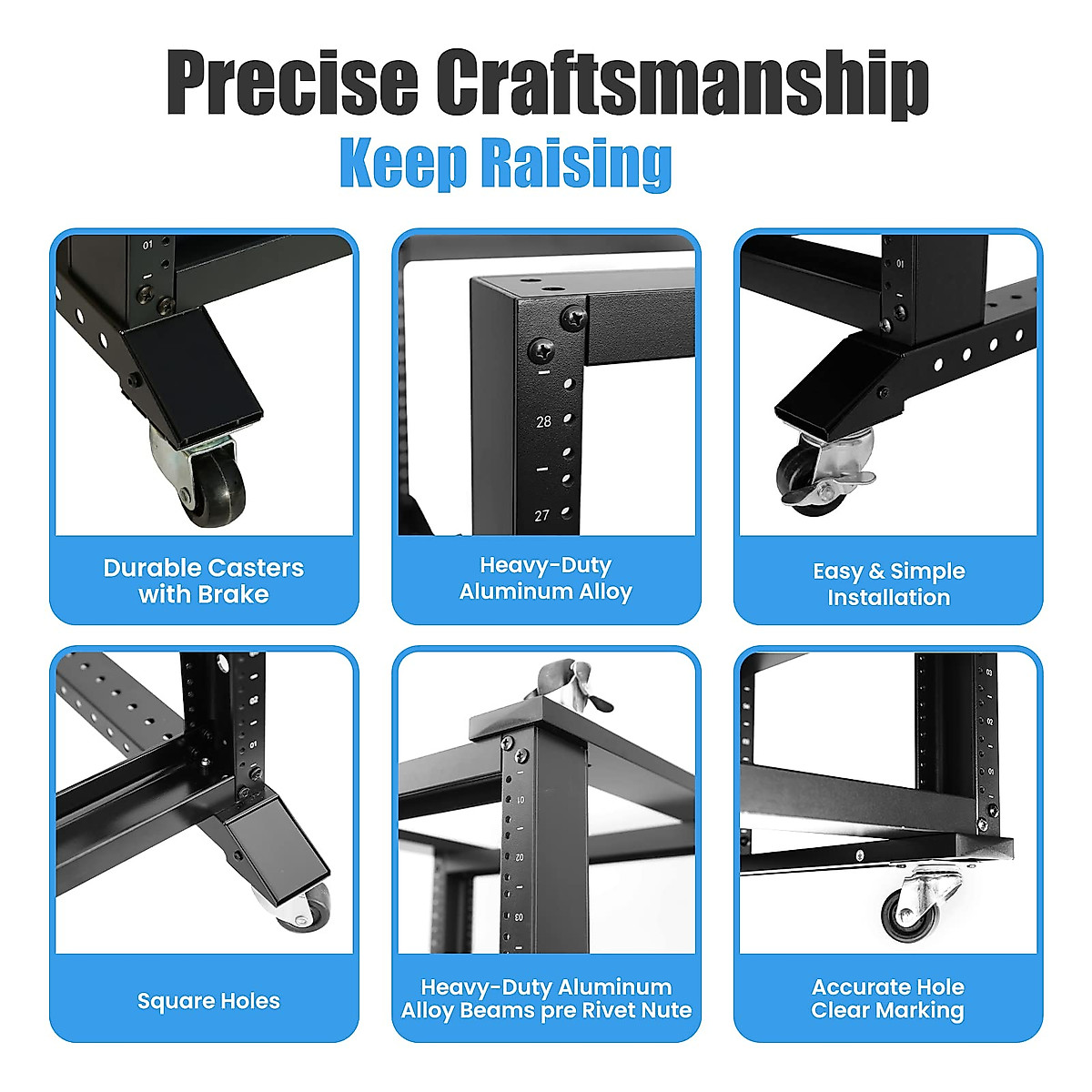 RAISING ELECTRONICS 25U Network Data IT Server Rack Series System 19 ...