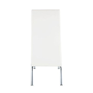 ACME Pervis Side Chair (Set-2) - 71107 - White PU & Chrome
