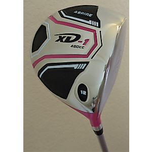 Petite Womens Complete Golf Set - Fits Ladies 5ft to 5ft 6in Tall Clubs Driver, Wood, Hybrid, Irons, Putter Deluxe Bag Pink