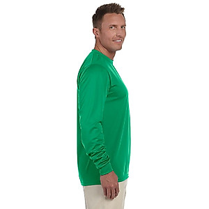 Augusta Sportswear Mens Wicking Long Sleeve T-shirt, Kelly, Large US