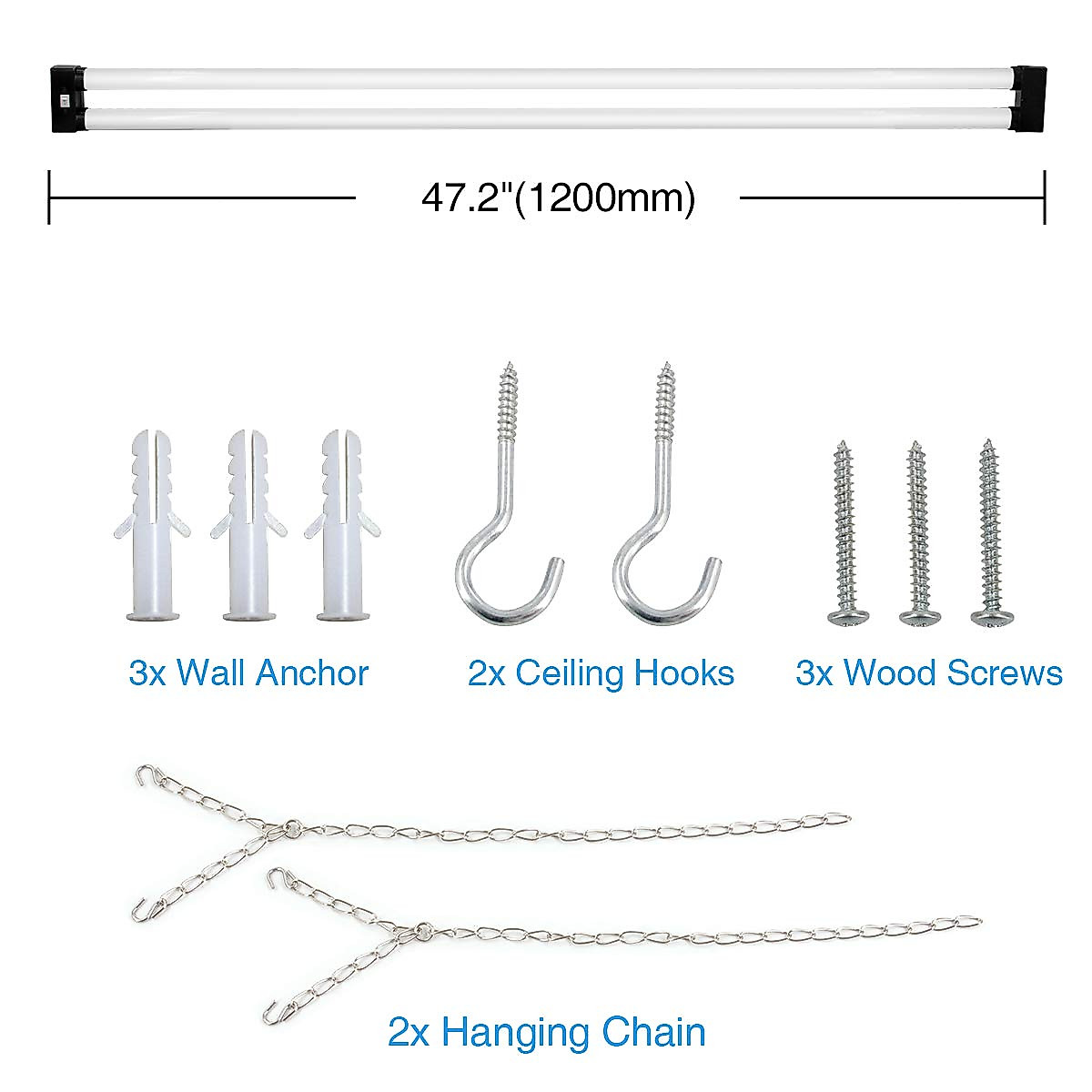 ZJOJO Linkable LED Shop Light for Garage, 4500lm 4FT 40W Utility Light Fixture for Workshop 6000K Daylight LED Workbench Light with Plug [250W Equivalent] Hanging or Surface Mount Black - 10Pack