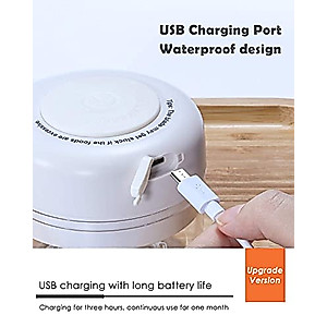 AYOTEE Cordless Portable Mini Food Chopper, Small Electric Food Processor For Garlic Veggie, Dicing, Mincing & Puree , 100ml, Baby Food Maker, White