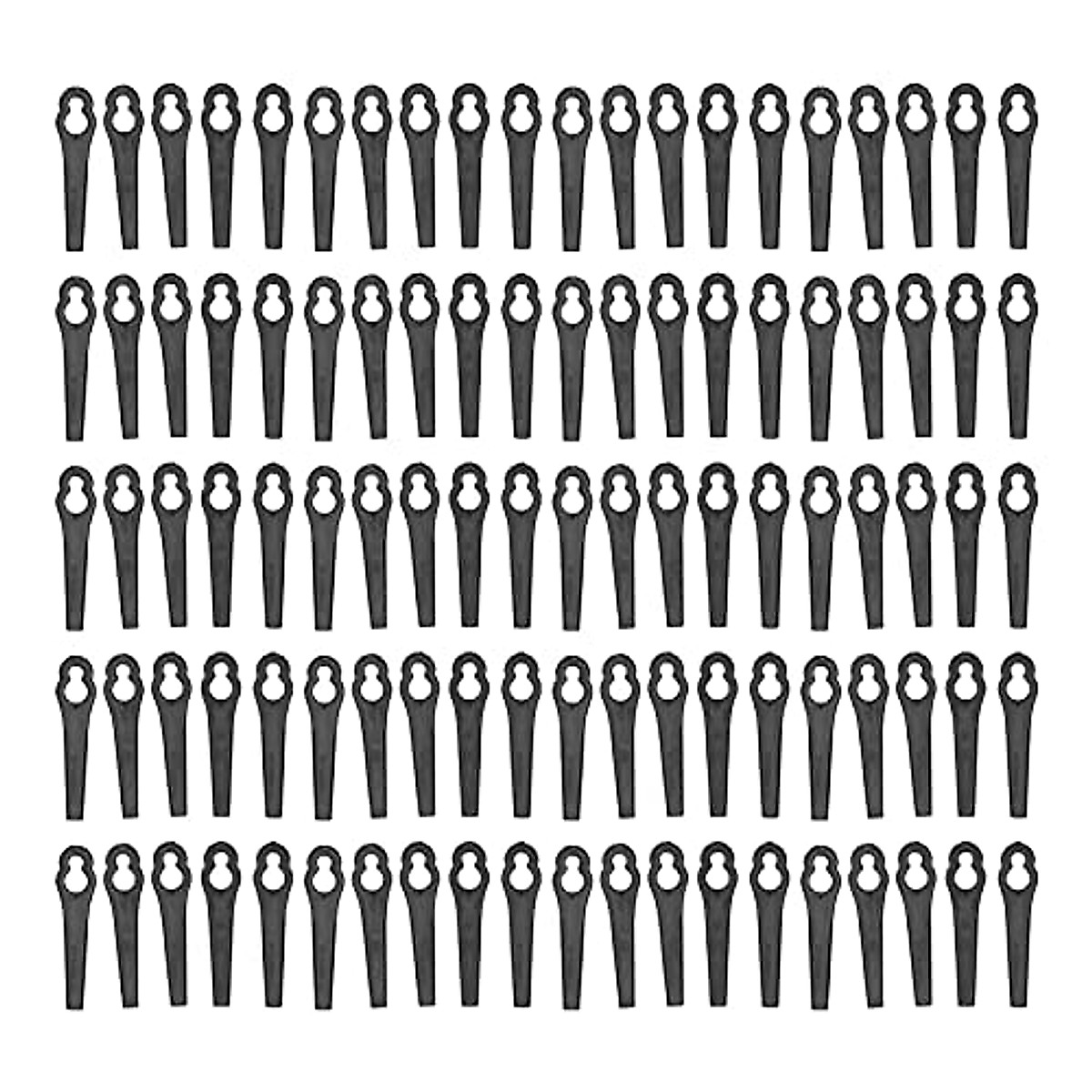 100pcs Trimmer Head Blades Set Plastic Trimmer Replacement Cut Blade For Lawn Mower Garden Accessories Cordless Grass Strimmer