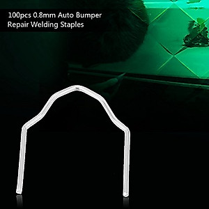 Plastic Welder Staples, hot Staples 100pcs 0.8mm Auto Bumper Repair Pre Cut Welding Staples Repair Tool Kit S Style df 800zc(V Type 0.8mm 100PCS)