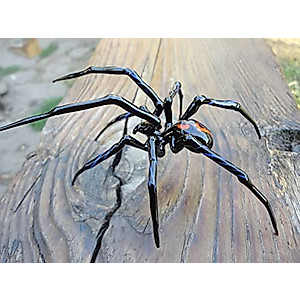 Spider - lampworked lifelike glass arachnid spider figurine, glass insect, Art Glass Spider, blown glass figurine Spider, glass insects
