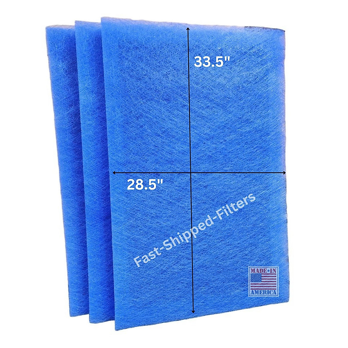 Fast-Shipped-Filters 3 Pack 30x36 Replacement Filter Pads Compatible with Dynamic Air Cleaner 30x36 Refill Blue