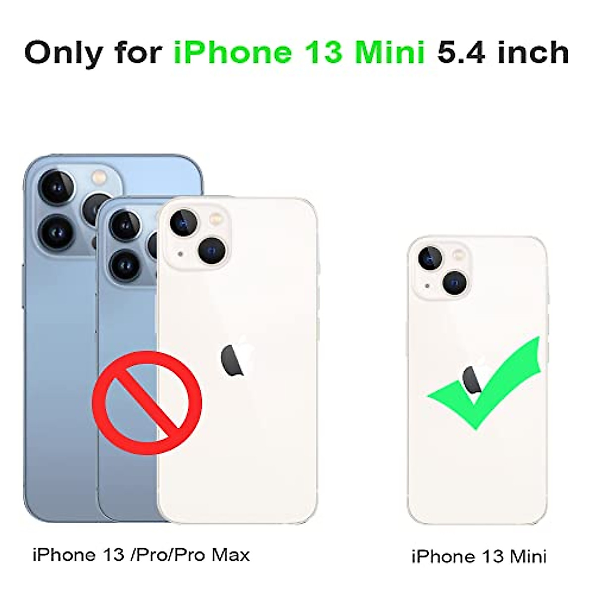 Dewfoam Design for iPhone 13 Mini Waterproof Case, Shockproof Dustproof Phone Case for iPhone 13 Mini with Screen Protector, Full Body Protective Case for iPhone 13 Mini Cover 5.4'' (Black)