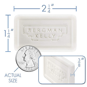 BERGMAN KELLY - Hotel Soap Bars - White Tea, 0.5 oz, 100 PK - Travel Size Luxury Bulk Amenities Bar Soap - Mini Individually Wrapped Rectangular Soap, Small Toiletries for Airbnb, Motel, Guest Bath