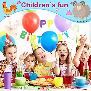 40 Pieces Farm Animals Straws Goodie Gifts, 6 Sheets Farm Animals Tattoos Sticker 32 Pcs Plastic Reusable Farm Animals Drinking Straws with 2 Cleaning Brushes for Kids Birthday Farm Party Supplies