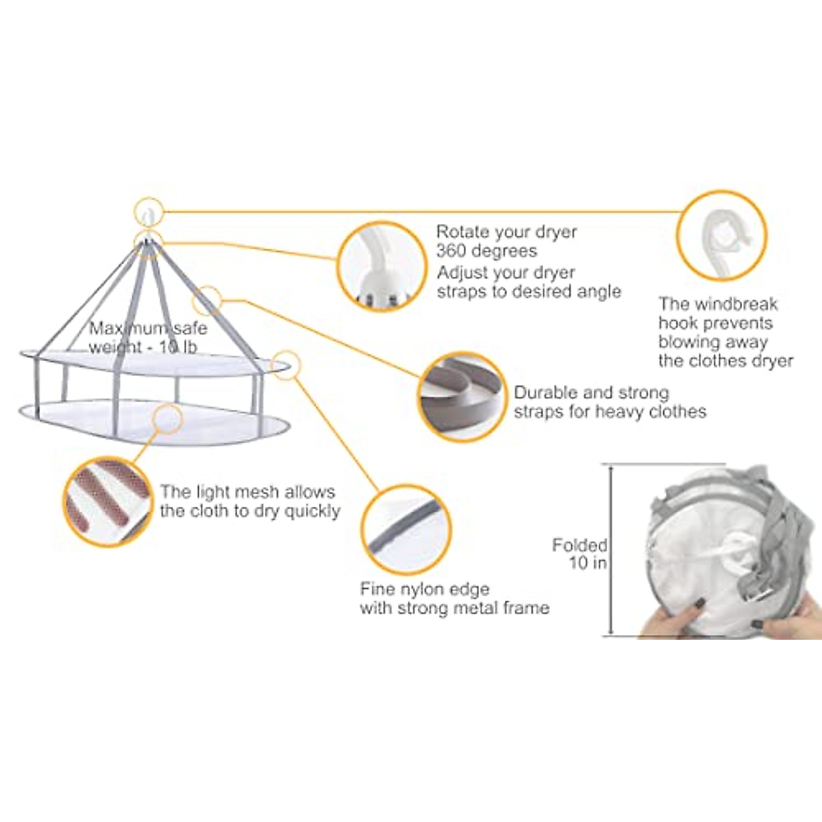 2-Tier Sweater Drying Rack Mesh Foldable Hanging Dryer Laundry Mesh Drying Rack, Foldable Clothing Dryer Racks Collapsible (2 Tier)