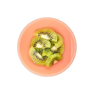 Olababy 100% Silicone Soft-Tip Training Spoon and Suction Bowl with Lid Bundle