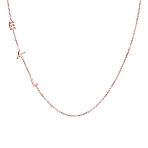 AILIN Custom Dainty Sideways Initial Necklace 925 Sterling Silver Personalized Alphabet 26 A-Z Letter Pendant Birthday Christmas Gifts For Women Mother