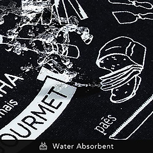 Dephora Kitchen Rugs and Mats Washable 2 Pieces Rubber Backing Microfiber Non-Slip Rug Set for Kitchen Floor Front of Sink, Hallway, Laundry Room 15"x47"+15"x23", Cozinha