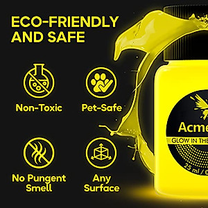 Acmelight Glow in the Dark Acrylic Paint - Fluorescent Paint for Canvas - Neon Decoration - Blacklight Paint Set – Art Supplies for Adults - Craft Gift for Artists