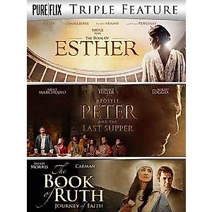 Pure Flix Entertainment Triple Feature: The Book of Esther / Apostle Peter and The Last Supper The Book of Ruth Journey of Faith DVD