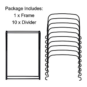 Toplife Adjustable 7+ Lids Organizer Rack + 10+ Bakeware Organizer Rack for Kitchen Cabinet and Counter, Black