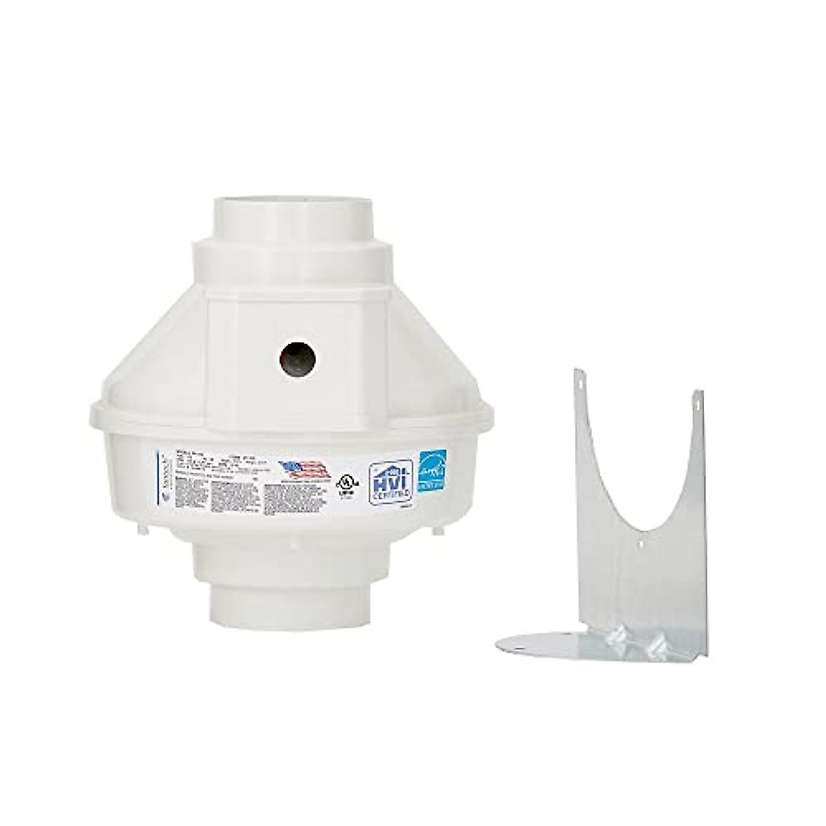 Fantech FR 100 Inline Centrifugal Duct Fan, Molded Housing, 4"