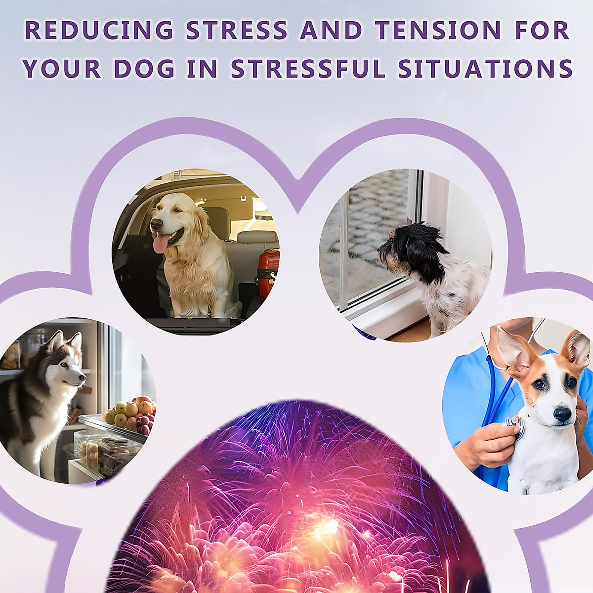 VVWVVW Calming Chews for Dogs 120PCs, Dog Calming Chews for Dog Anxiety Relief, Promote Relaxation, Aid with Separation, Barking and Sleeping, Natural Ingredients Calming Treats for Dogs