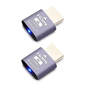 HDMI Dummy Plug fit-Headless Display Emulator DDC EDID Headless Ghos with Windows Mac OSX Linux Great for Graphics Acceleration Support 3840x2160@60Hz 2P