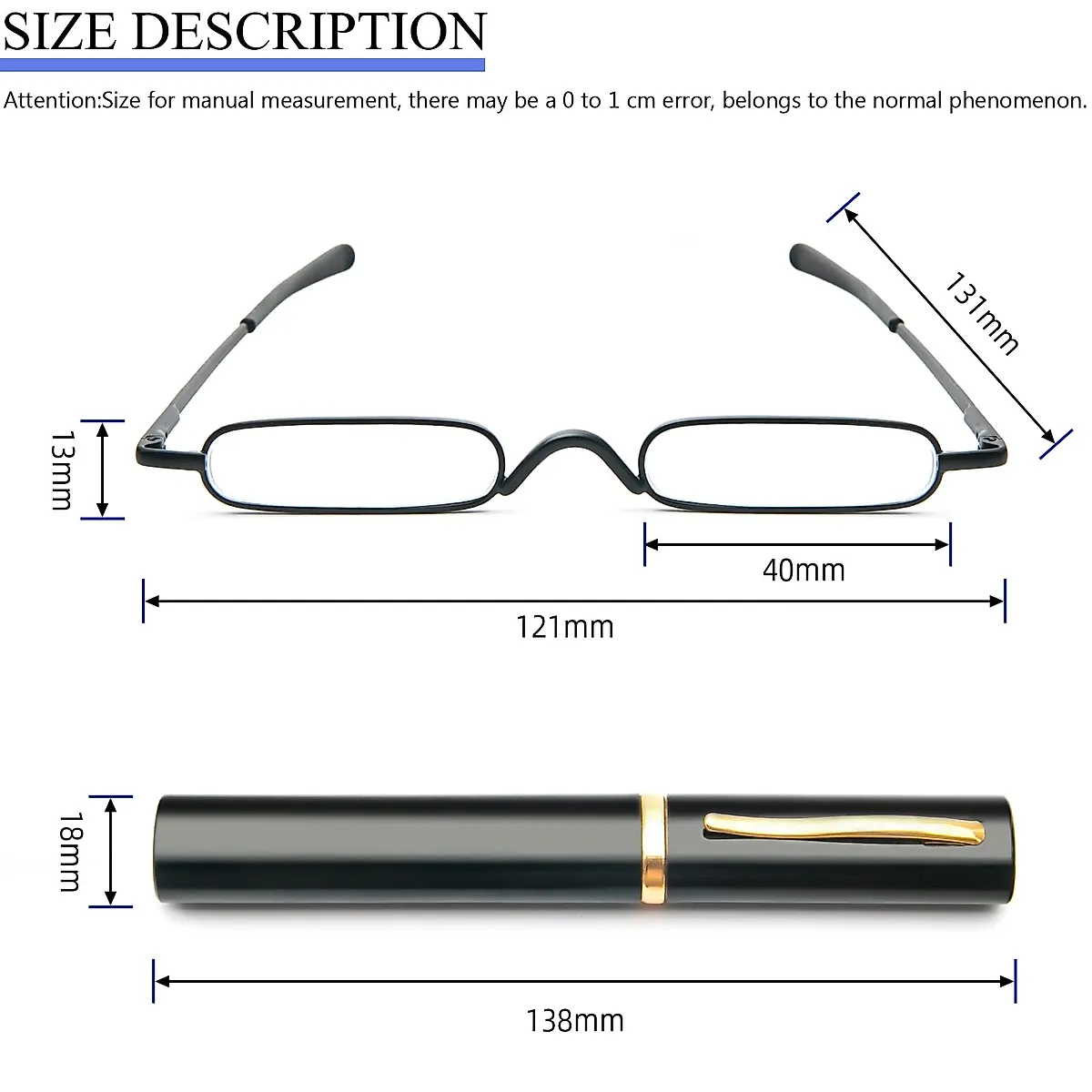 DXYXYO Slim Pocket Reading Glasses Men 2 Pack, Womens Compact Small Metal Readers with Portable Case, 2.0+ Black and Grey