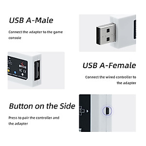 MAYFLASH Magic-X Wireless Bluetooth USB Adapter for Xbox Series X/S Xbox One PS3 Switch PC mac OS Neo Geo Mni/Ar cade Stick Pro PS Classic Raspberry Pi Steam Entertainment System