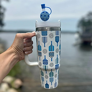 born to rally Pickleball Tumbler- 30oz (Blue)