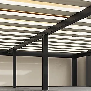 ZINUS Paul Metal and Bamboo Platform Bed Frame, Wood Slat Support, No Box Spring Needed, Easy Assembly, Queen