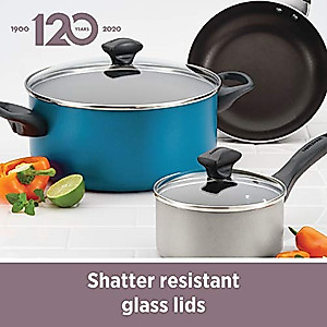 Farberware 21907 Dishwasher Safe Nonstick Sauce Pan/Saucepan with Straining and Lid, 1 Quart, Silver