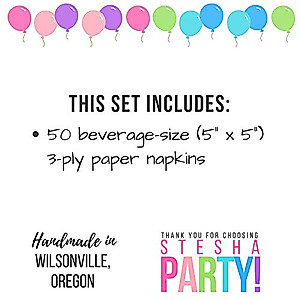 Blue Paper Napkins, Beverage, Drinks, Boy Birthday, Baby Shower, Cocktail, Bridal Shower, Party Supplies, Disposable Tableware, 50 Ct