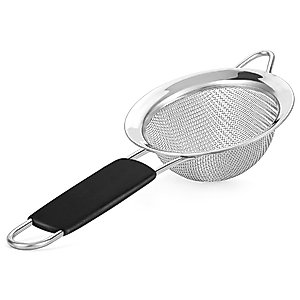 Kafoor Fine Mesh Strainer - 3.4 Inch Round Sieve - Tea Strainers for Loose Tea, Coffee Strainer, Food Strainer, Juice Strainer, and Much More!