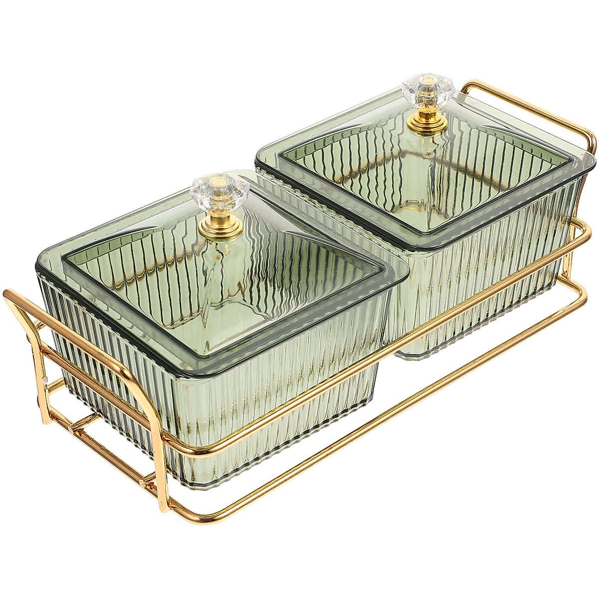 BESTonZON 1 Set Divided Fruit Bowl Food Storage Containers with Lids Compartments Veggie Trays Snack Platter Candy Serving Plate for Home Living Room