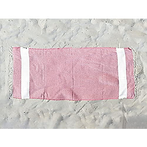 Aegean Turkish Beach Towel (37 x 73) for Adult - Prewashed for Soft Touch, 100% Cotton - Quick Dry Bath Towels with Amazing Colors - Unique Turkish Towels for Bathroom, SPA, Yoga Peshtemal- [Red]